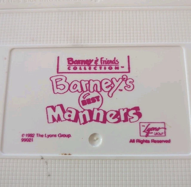 BARNEYS BEST MANNERS Vintage VHS Barney & Friends Collections 1992 EUR ...