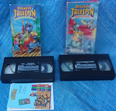 WALT DISNEY HOME Video Tale Spin VHS Video Lot Fearless Flyers Crackpot ...