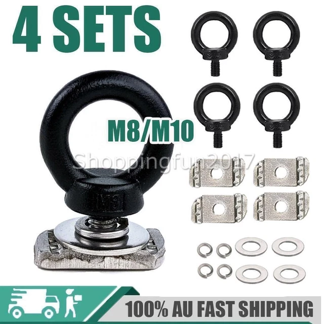 M8 M10 EYE Bolts Tie Down Kit for Rhino Rack Pioneer Platform Roof Rack ...