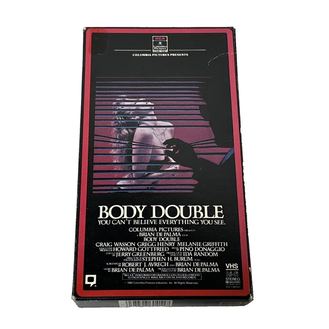 BODY DOUBLE VHS Tape 1985 RCA Side Load Melanie Griffith Craig Wass ...