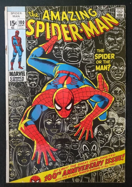 AMAZING SPIDER-MAN #100 Anniversary Issue John Romita 1971 Marvel FN ...