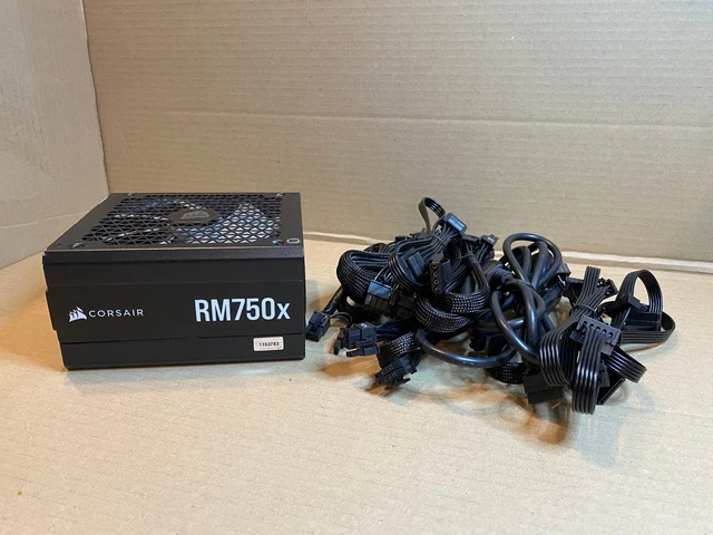 CORSAIR RM750X 80+ Gold 750W Fully Modular Low-Noise ATX PSU * Model ...