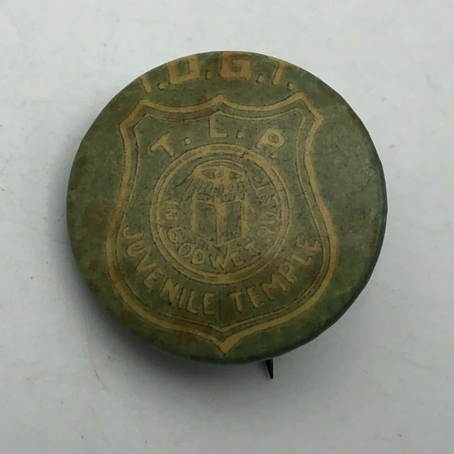 VTG ANTIQUE IOGT JTC Junior Temple Certificate Badge Pinback Good ...