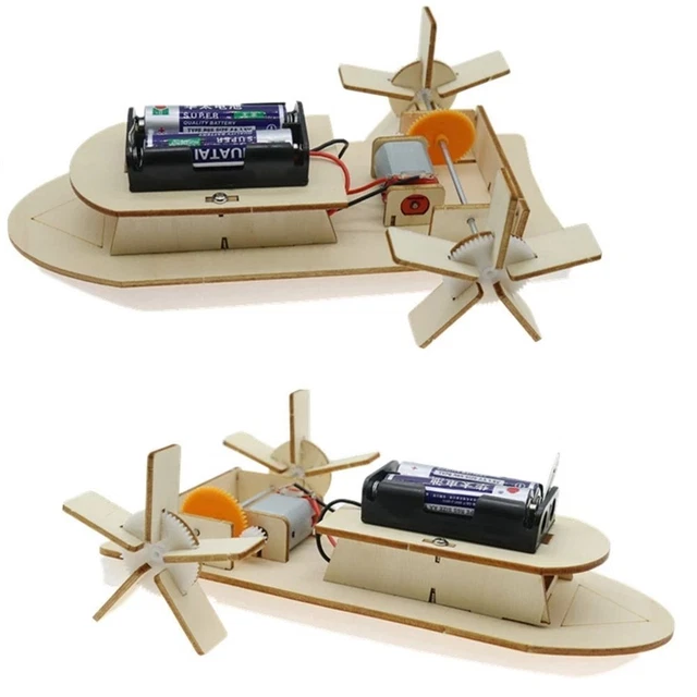 EDUCATIONAL KITS PHYSICS Learning Paddle Steamer Model Ship Yacht Toys ...