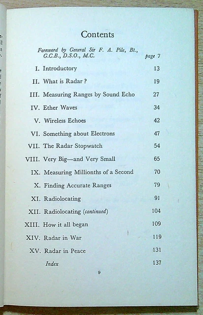HALLOWS, R W RADAR: RADIOLOCATION SIMPLY EXPLAINED 1947 Hardback Book £ ...