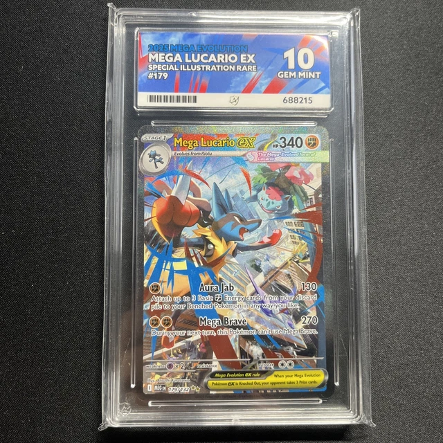 POKÉMON TCG MEGA Lucario ex 179/132 Mega Evolutions Ultra Rare ace 10 ...