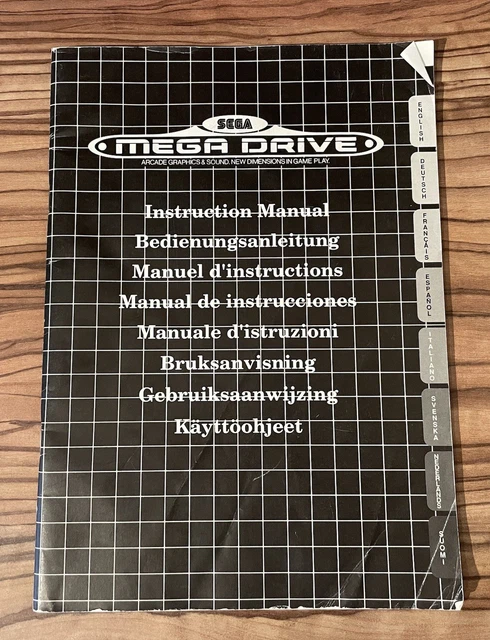 SEGA MEGA DRIVE Console Instruction Manual PAL UK EURO Booklet #2 £3.66 - PicClick UK