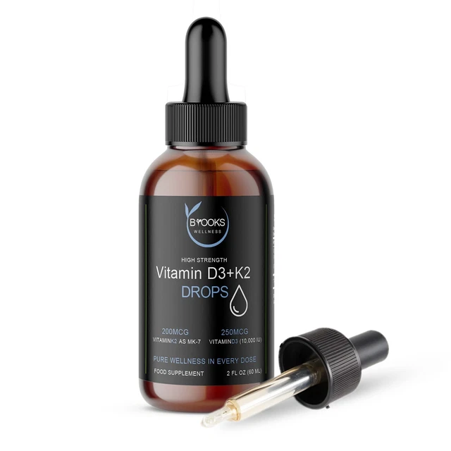 VITAMIN D3 + K2 MK7 Liquid Drops | Boost immunity and bone Health ...