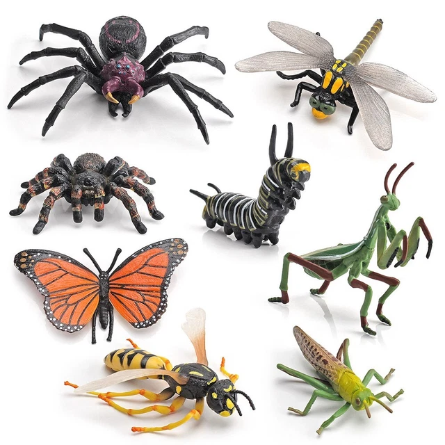 INTERACTIVE LEARNING TOY 12Pcs Plastic Bugs Insects Figures for Kids ...