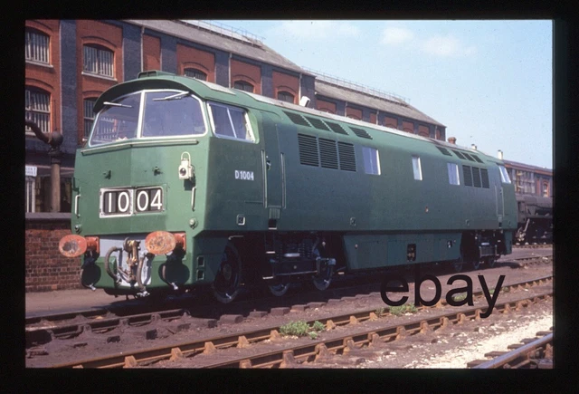35MM SLIDE - BR Class 52 D1004 'Western Crusader' new at Swindon works ...
