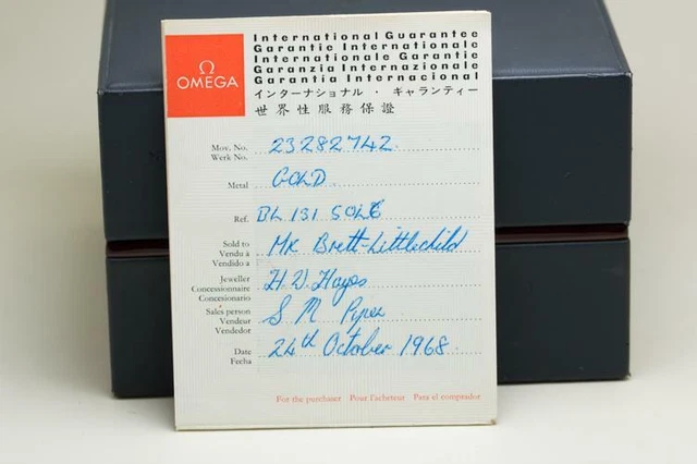 GENUINE OMEGA INTERNATIONAL Guarantee Booklet 1968 £35.00 - PicClick UK