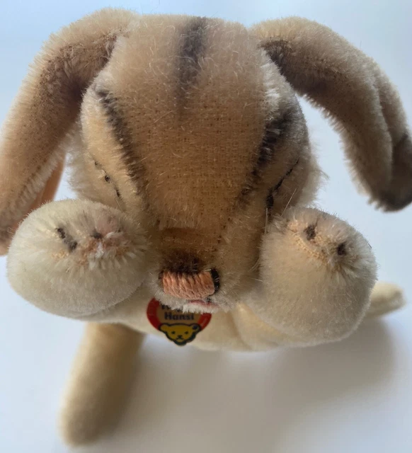 RARE STEIFF FLOPPY HANSI MOHAIR Sleeping Bunny Rabbit #7317 w/ALL TAGS ...