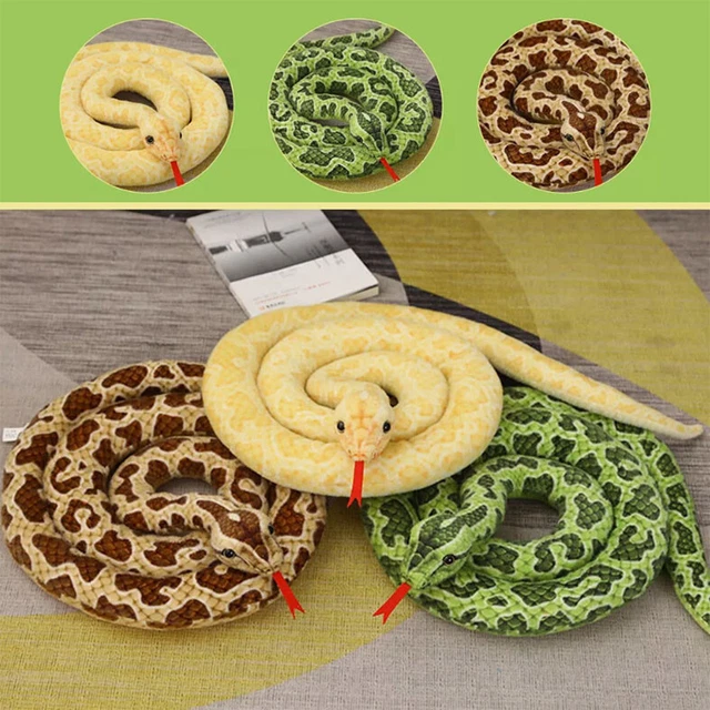 2M SNAKE STUFFED Animal Realistic Curling Giant Plush Toys Doll Boa ...