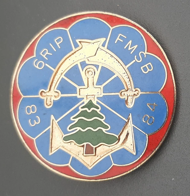 INSIGNE ÉMAIL 6° RPIMA 6° RIP Beyrouth FMSB 1983 1984 Régiment ...