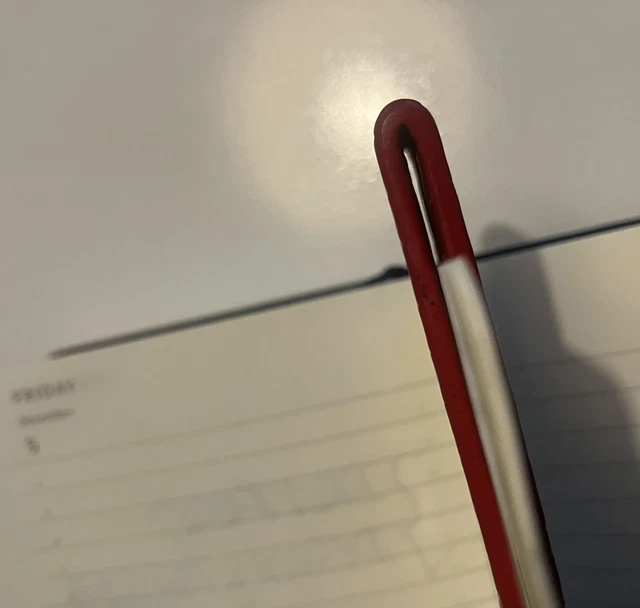 BEAUTIFUL BRIGHT RED Structured Leather Magnetic Book Mark or Money ...