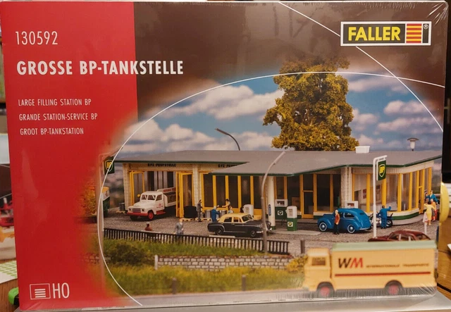 FALLER 130592 GROSSE BP-Tankstelle der 50er/60er Jahre, H0 neu + OVP ...