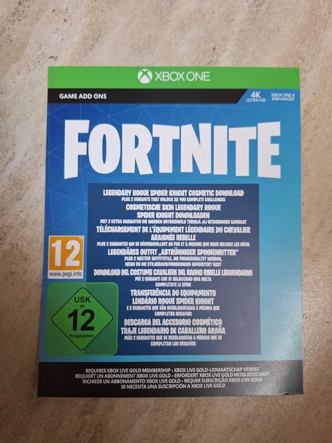 FORTNITE: LEGENDARY ROGUE Spider Knight Outfit +2000 V-Bucks Bundle ...