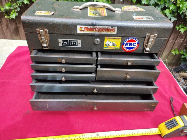 VINTAGE TALCO USA 7 Drawer & Lift up Top Engineers Tool Chest in Fair ...