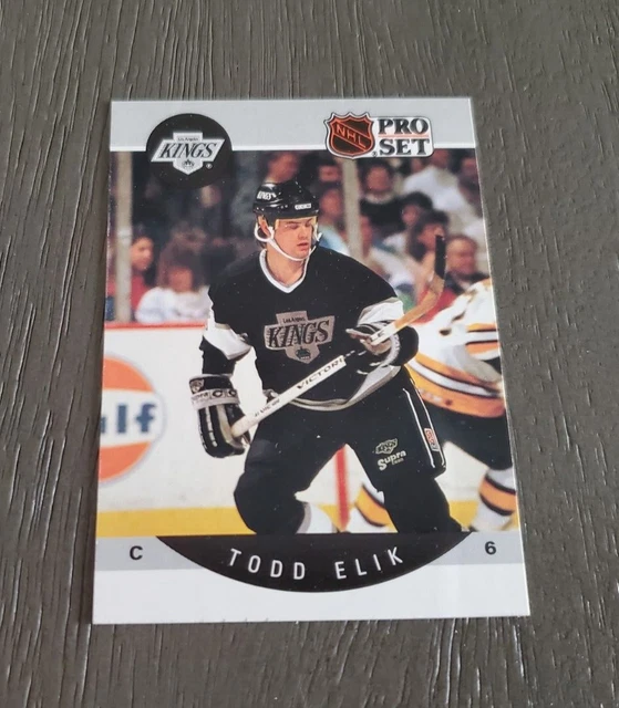 1990/91 PRO SET Hockey Todd Elik Card 116 Los Angeles Kings Regina Rams ...
