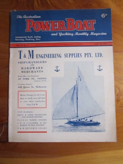 MAGAZINE THE AUSTRALIAN Power Boat And Yachting 1947 Great ***Must See ...