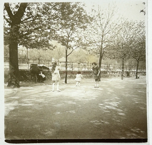 GARTEN LUXEMBURG FAMILLE Paris c1925 Foto Stereo Gläser Vintage Pnf EUR ...