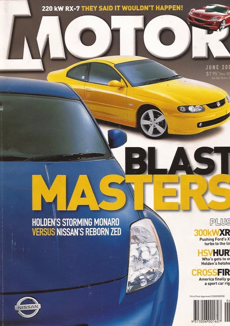MOTOR JUN 03 350Z track Monaro CV8 Cooper S Works CLK55 XR6 Turbo HSV ...