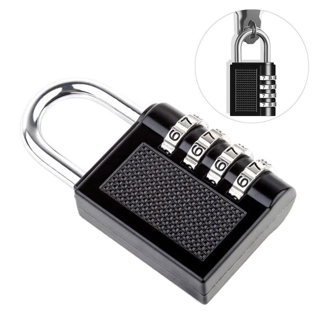 ANTI-THEFT PADLOCK 4-DIGIT Locks Code Security Lock Motorcycle Helmet ...