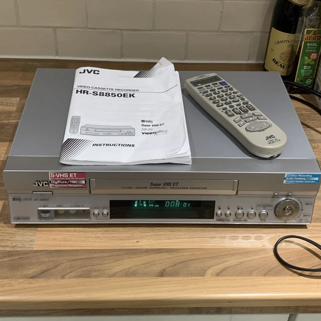 JVC HR-S8850 VIDEO Cassette Recorder Super VHS ET TBC + Remote + Manual £99.99 - PicClick UK