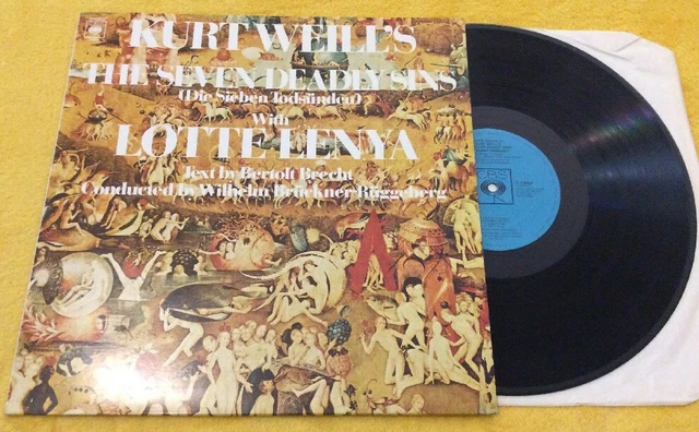 KURT WEILL'S THE Seven Deadly Sins LP With Lotta Lenya UK Press CBS ...