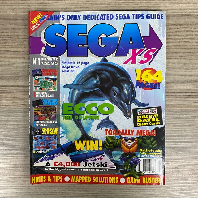 SEGA XS MAGAZINE Issue 1 June/July 1993 Retro Video Games Mag Mega Drive Cd £19.95 - PicClick UK