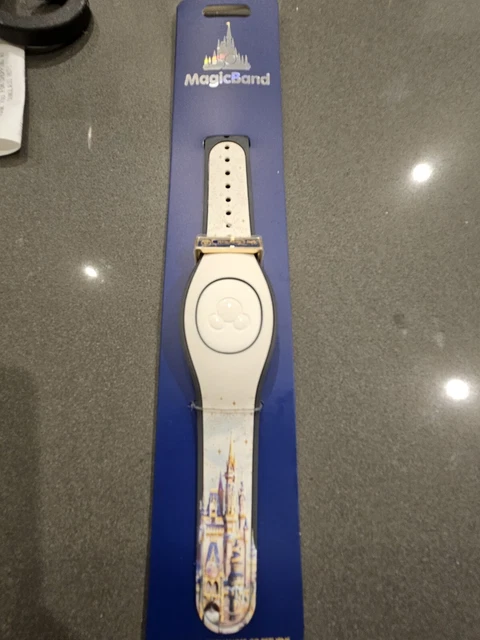 DISNEY PARKS 50TH Anniversary White Cinderella Castle Magic Band ...
