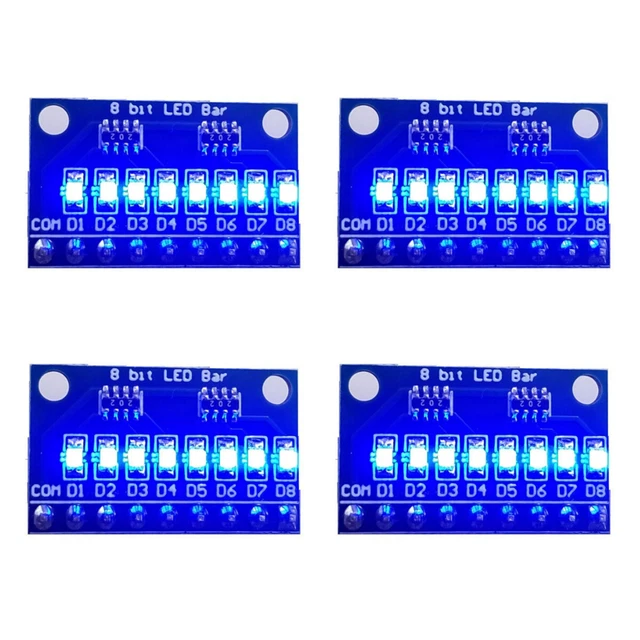 3-24V 8 BIT Blue Common cathode LED indicator Bar Diy Kit for Arduino ...