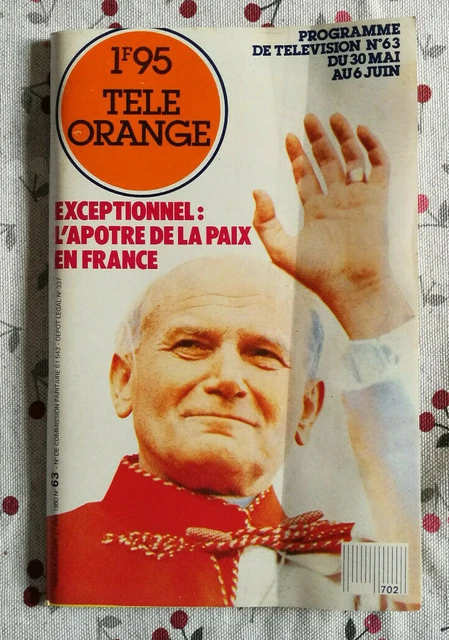 TELEVISION PROGRAMMES TELE Orange N°63 Juin 1980 Jean Paul Ii EUR 5,00 ...