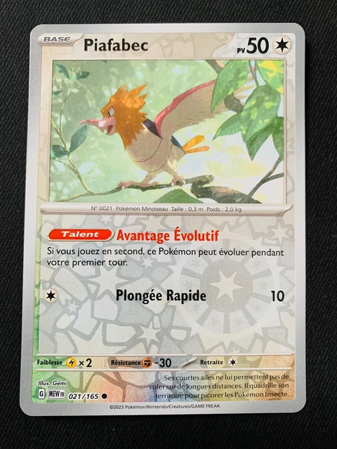 CARTE POKÉMON PIAFABEC 021/165 Reverse EV3.5 Mew Pokemon 151 Neuf EUR 5,49 - PicClick FR