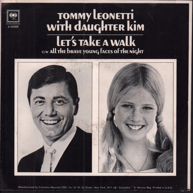 TOMMY LEONETTI WITH Daughter Kim Let's Take A Walk 7" vinyl USA ...