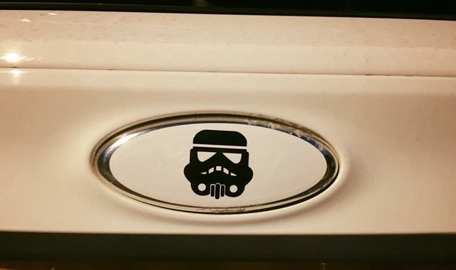 FORD TRANSIT CUSTOM Stormtrooper Logo Front Rear Badge Vinyl Overlay ...