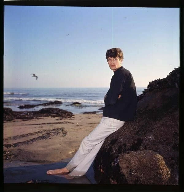 MICHAEL SARRAZIN BARFUSS Auf Strand Foto Shoot Original 2.25 x 2.25 ...