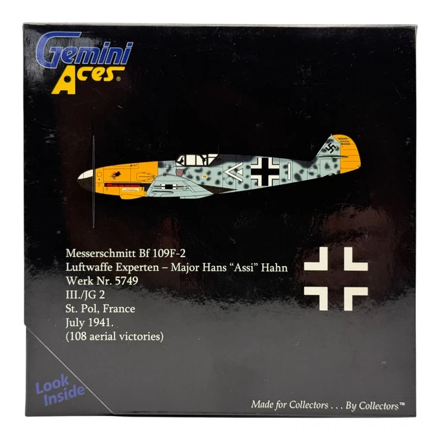 GEMINI ACES 1:72 Messerschmitt Bf 109F-2 Luftwaffe Experten July 1941 GALFT3006N £48.00 ...