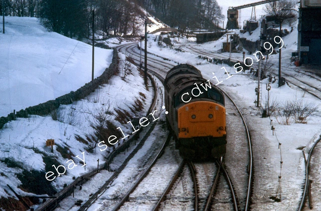 BRITISH RAILWAY SLIDE - BR Class 37s No. 37283 & 37179 at Great Rocks ...