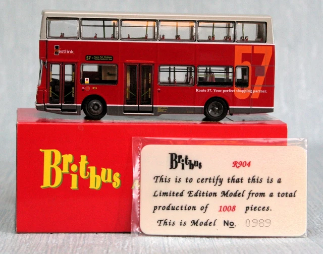 BRITBUS R904 1:76 Scale Volvo Olympian Double Deck Bus Westlink Boxed £ ...