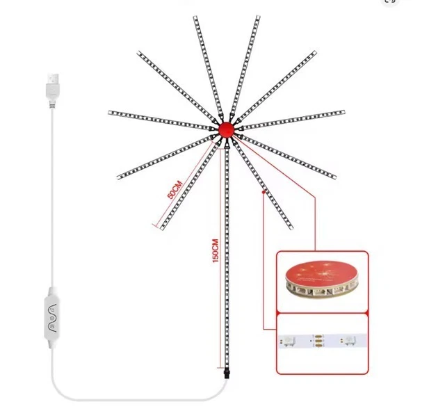 SMART LED FIREWORK Lights RGB strip Colour Changing APP, Remote £5.45 ...