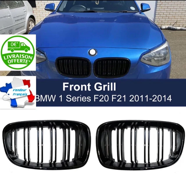 GRILLES DE CALANDRE NOIR BRILLANT BMW série 1 F20 F21 phase 1 EUR 46,99 - PicClick FR