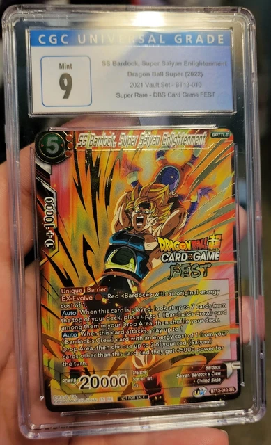 DRAGON BALL SUPER SS Bardock Super Saiyan Enlightenment SR Bt13-010 CGC 9 MINT EUR 17,24 ...