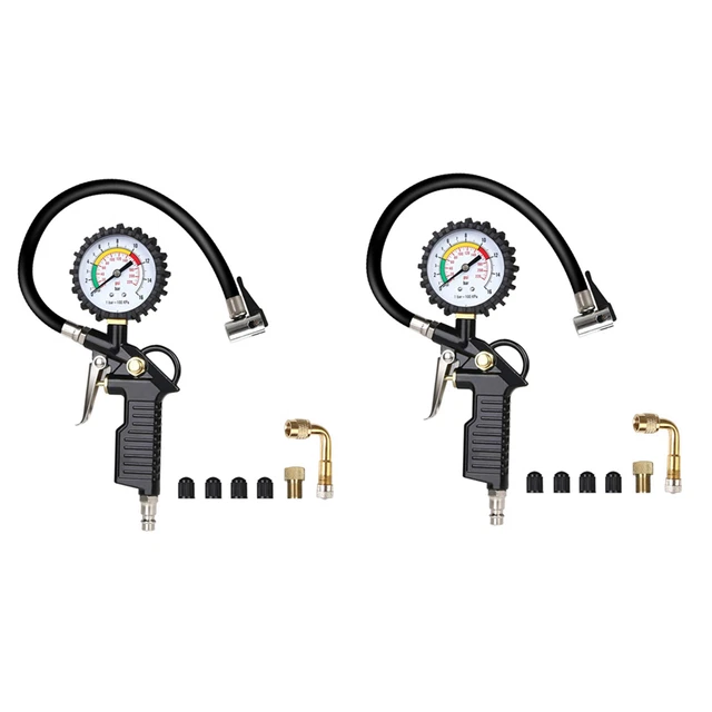 2X JAUGE DE Pression de Pneu de Voiture 220 PSI Gonfleur de Pneu avec ... 2X JAUGE DE Pression de Pneu de Voiture 220 PSI Gonfleur de Pneu avec ...