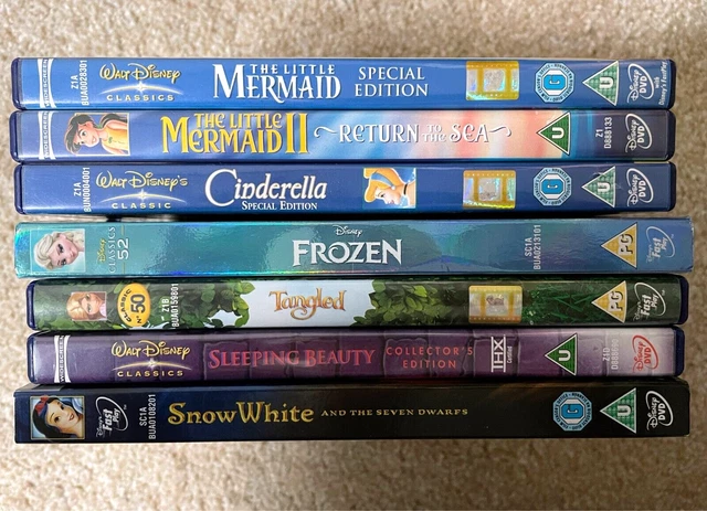 DISNEY DVD X 7 Bundle of Princess DVD's, Frozen, Cinderella, Tangled ...