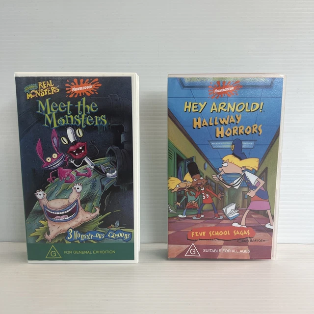 AAAHH!!! REAL MONSTERS & Hey Arnold VHS Video Tape Nickelodeon 1990s Tv ...