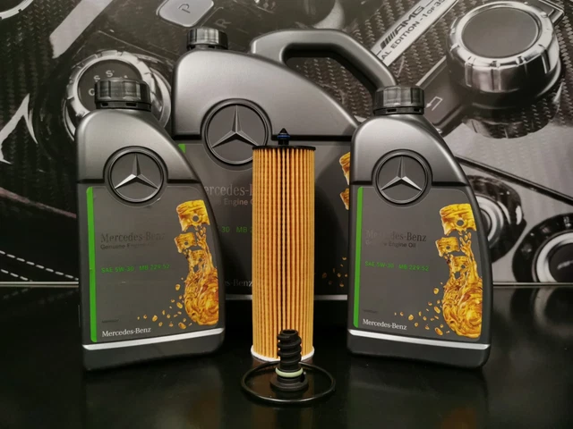 GENUINE MERCEDES-BENZ W205 C-Class C200 220d Oil Filter & Engine Oil ...