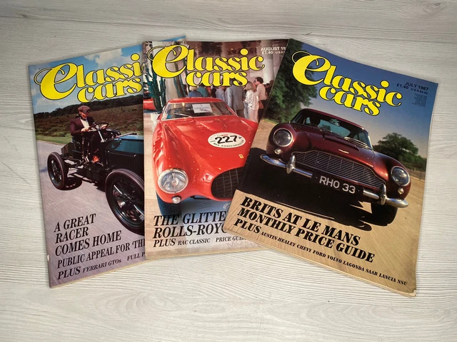 CLASSIC CARS MAGAZINE 1987 Vintage car mags Motor Sport Memorabilia £6. ...
