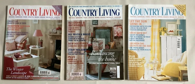 COUNTRY LIVING MAGAZINE 2002 Full Year Jan - Dec (12 issues) £25.00 ...