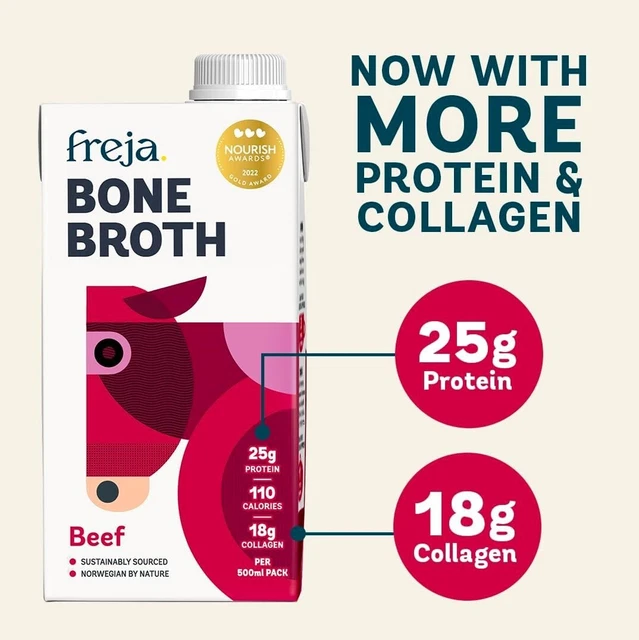 FREJA BEEF BONE Broth | not Beef Stock Cubes, Powder or Concentrate 12 ...